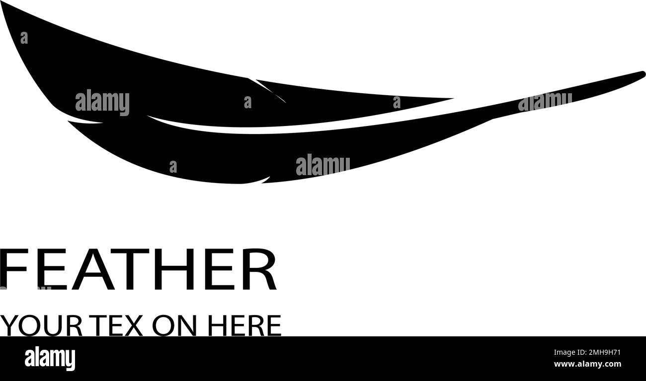 Feather ilustration logo vector template Stock Vector Image & Art - Alamy