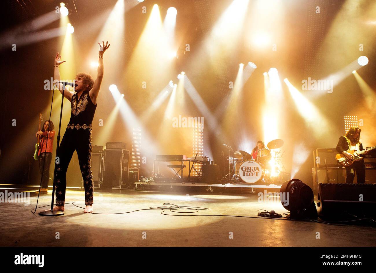 Sam Kiszka, from left, Josh Kiszka, Danny Wagner and Jake Kiszka of the ...