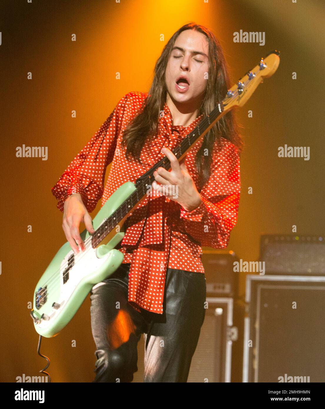 Sam Kiszka of the band Greta Van Fleet performs in concert during their ...