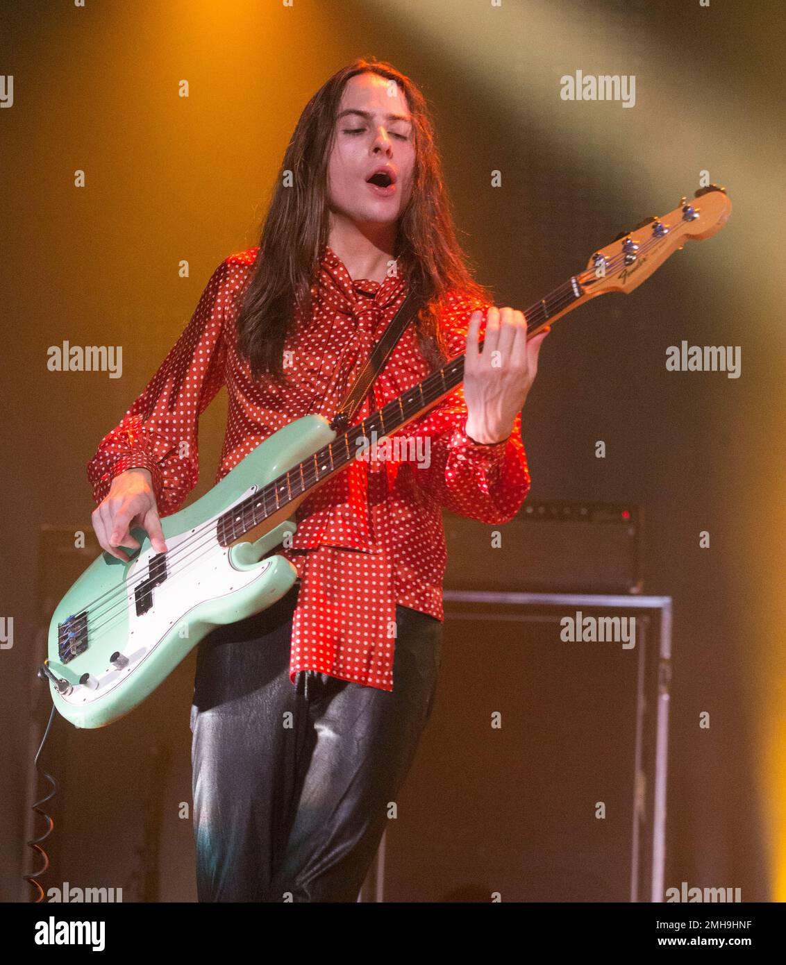 Sam Kiszka of the band Greta Van Fleet performs in concert during their ...