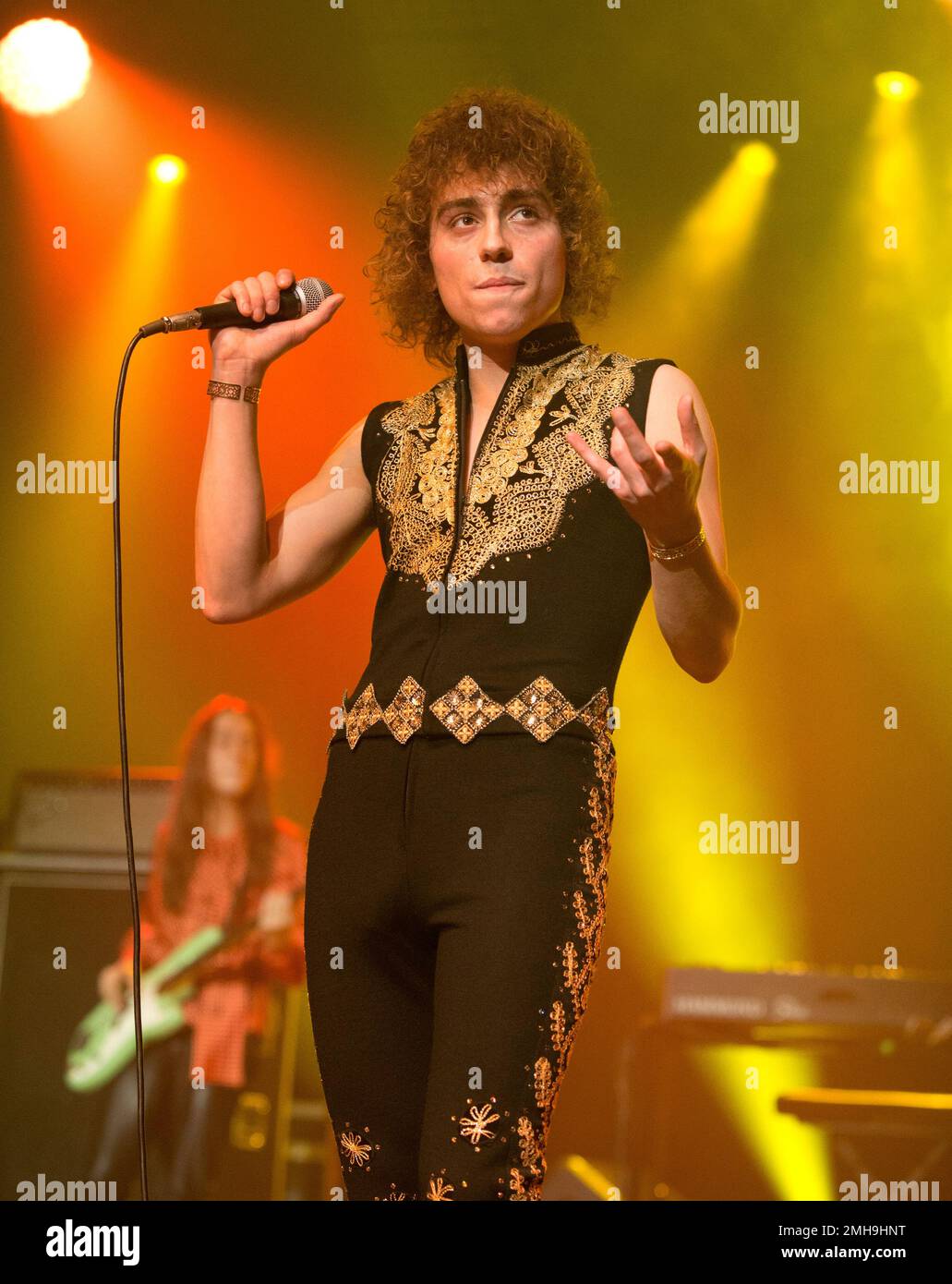 Josh Kiszka of the band Greta Van Fleet performs in concert during ...