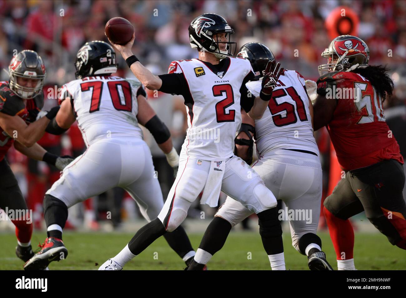 Atlanta Falcons quarterback Matt Ryan (2) throws a pass against the ...