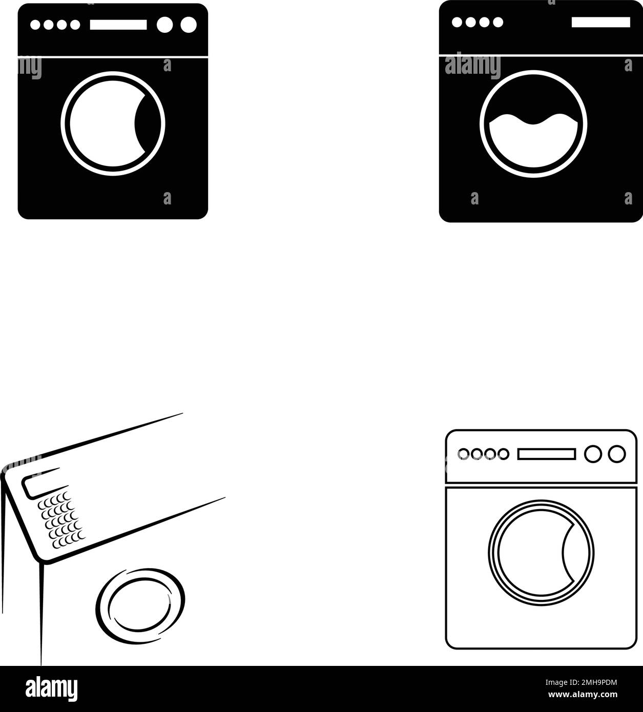 washing machine logo illustration design Stock Vector Image & Art - Alamy