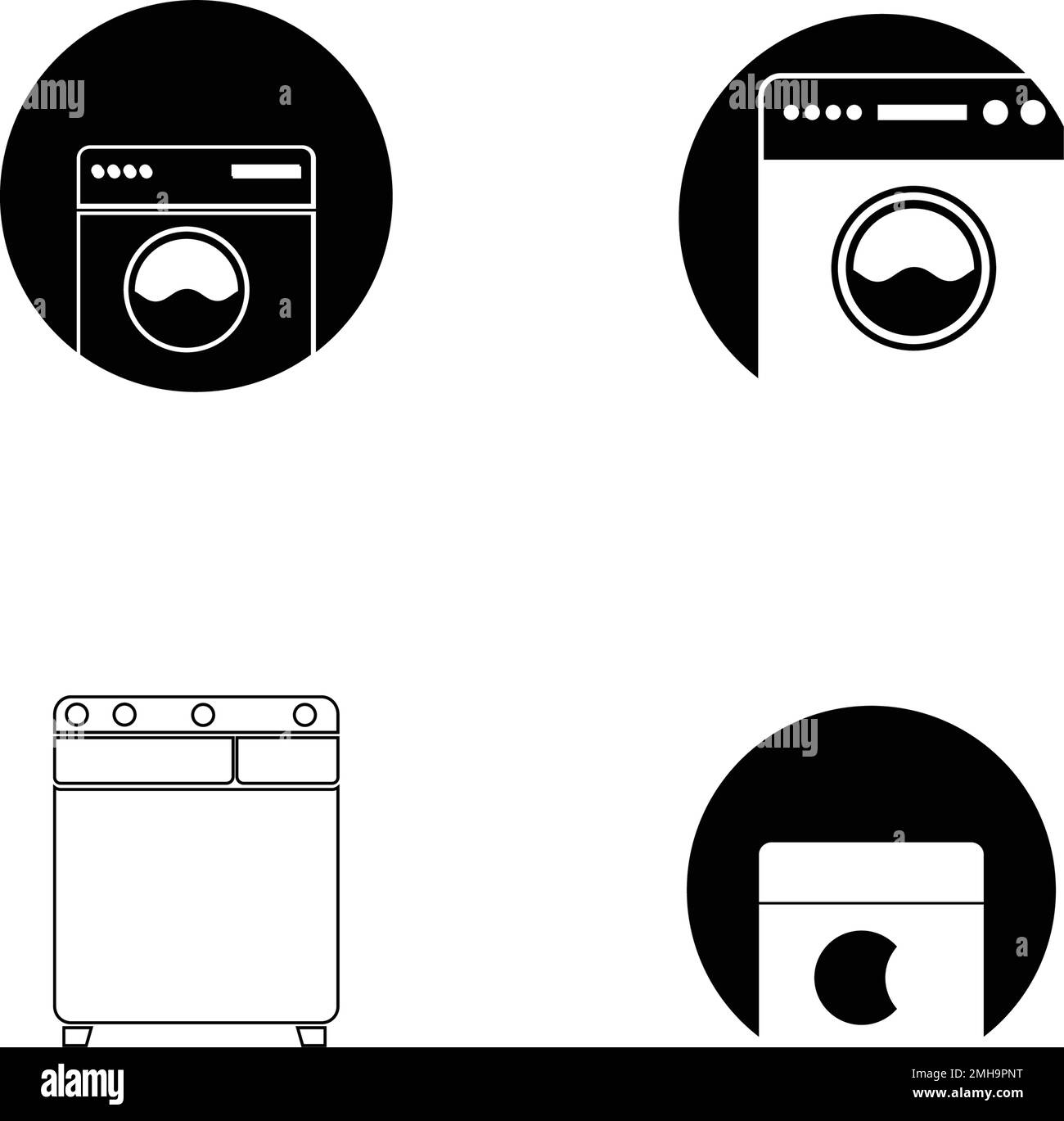 washing machine logo illustration design Stock Vector Image & Art - Alamy