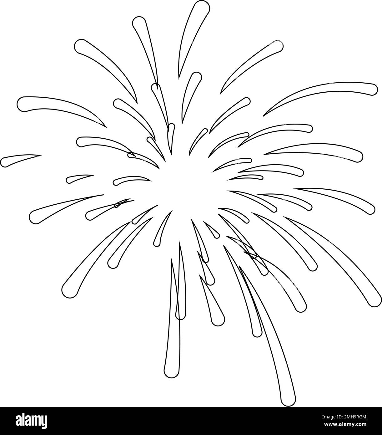 Fireworks colorful celebration fireworks isolated Black and White Stock ...