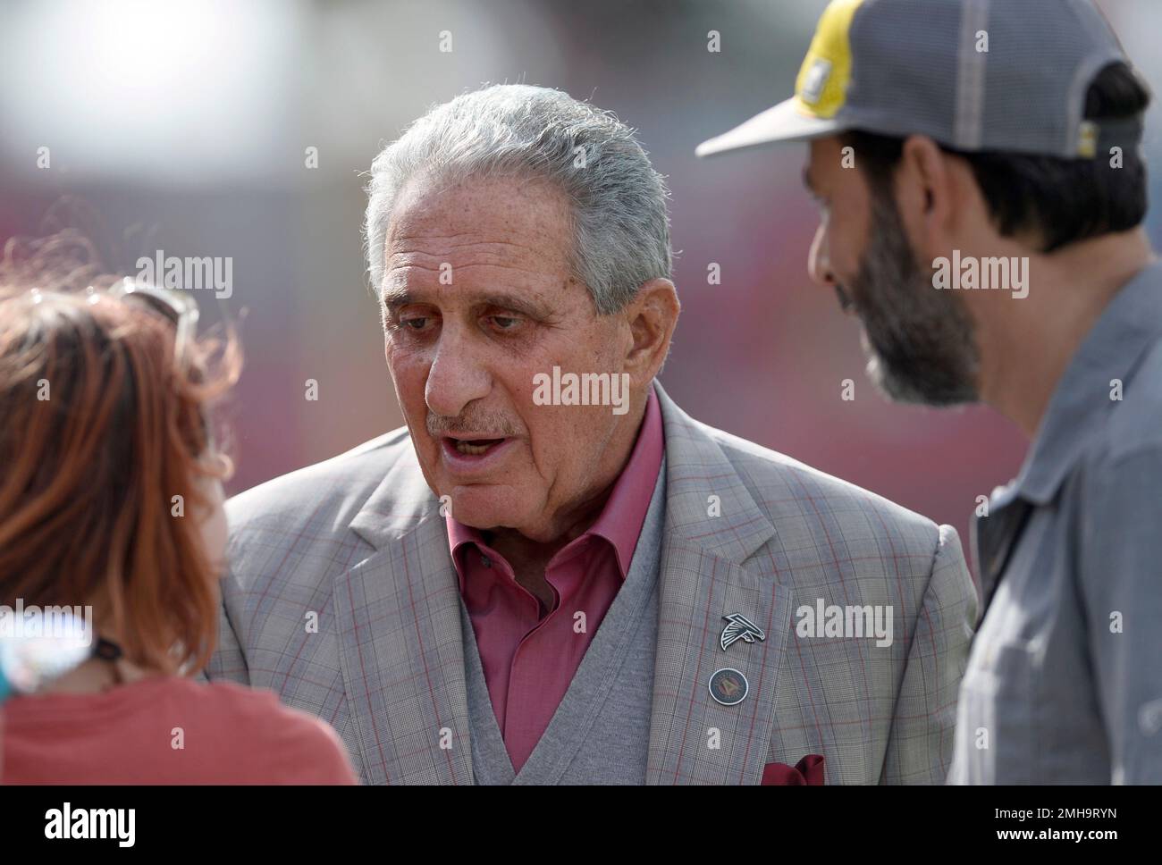 Atlanta Falcons owner Arthur Blank before an NFL football game against ...