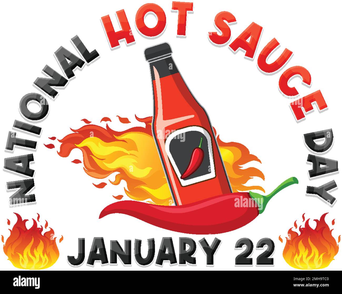 National Hot Sauce Day Banner Design illustration Stock Vector Image ...