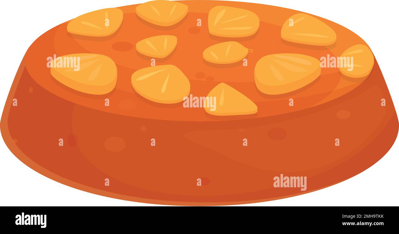 Cake icon cartoon vector. Cooking tart. Tatin sugar top Stock Vector Image & Art - Alamy