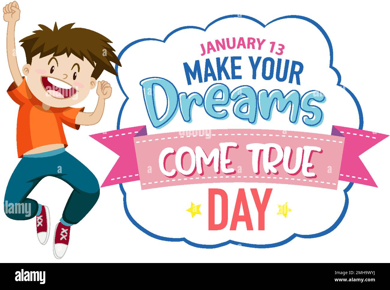 Make Your Dreams Come True Banner Design illustration Stock Vector ...