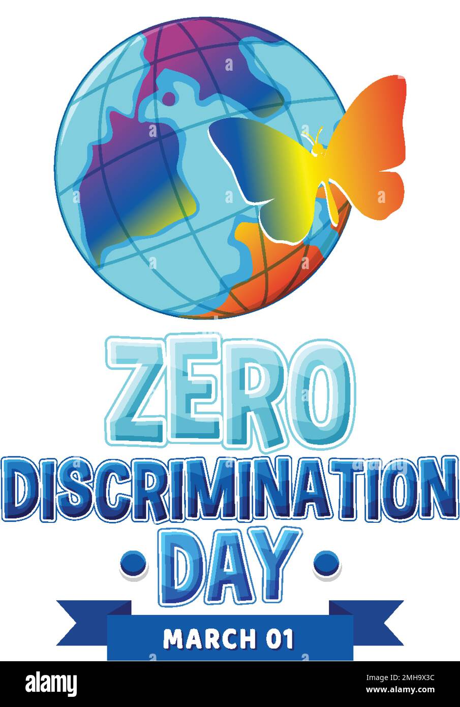 Zero discrimination day banner design illustration Stock Vector Image ...