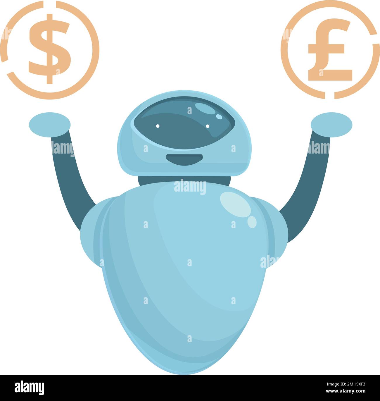 Trade bot icon cartoon vector. Money education. Worker study Stock ...