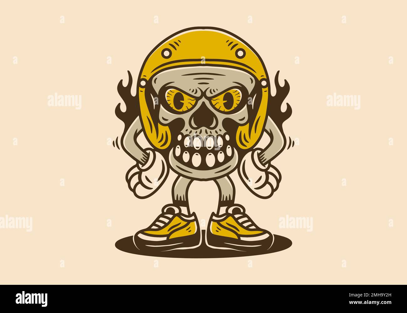 Man standing with motorcycle Stock Vector Images - Alamy