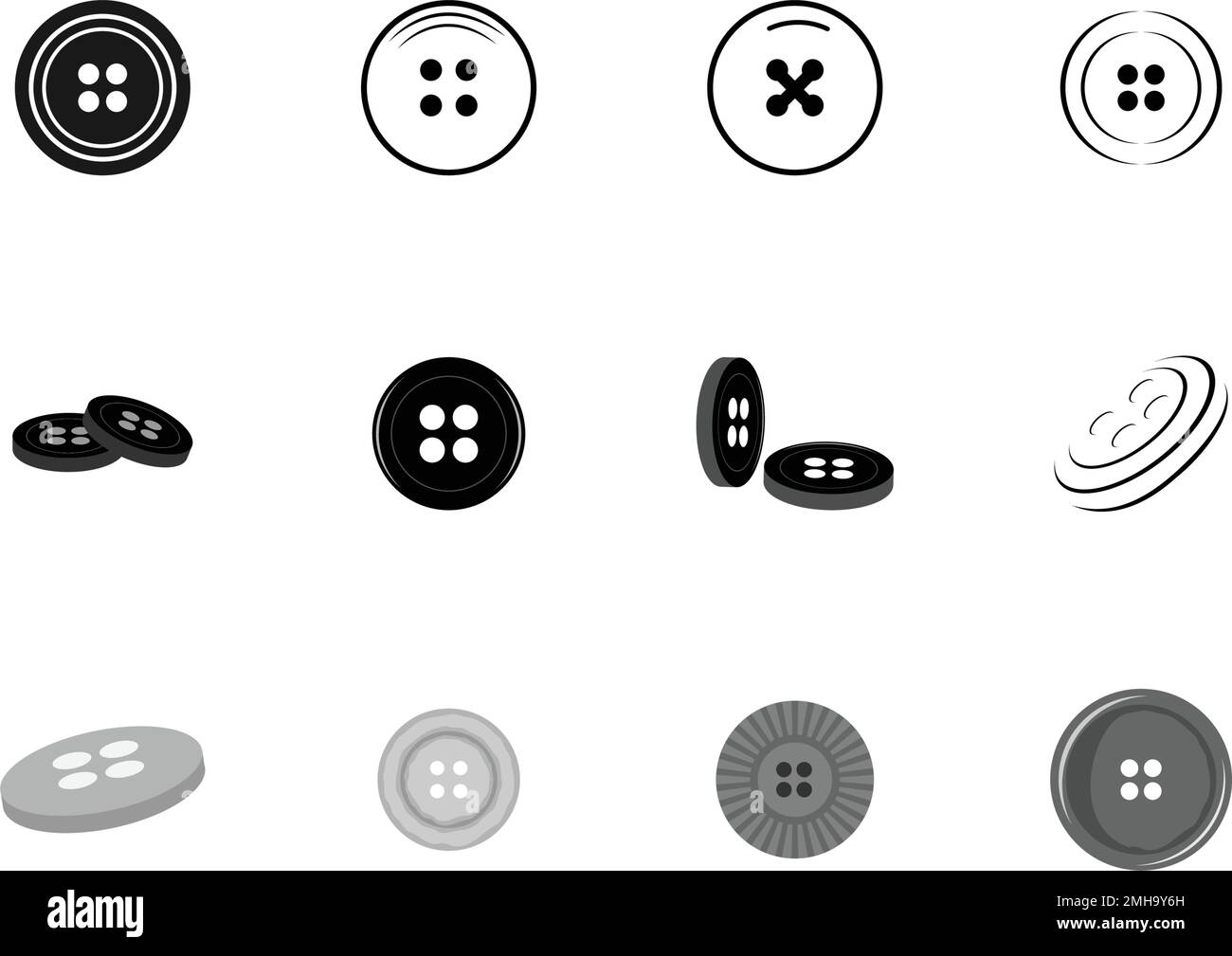 Vintage dress fabric buttons Stock Vector Images - Alamy