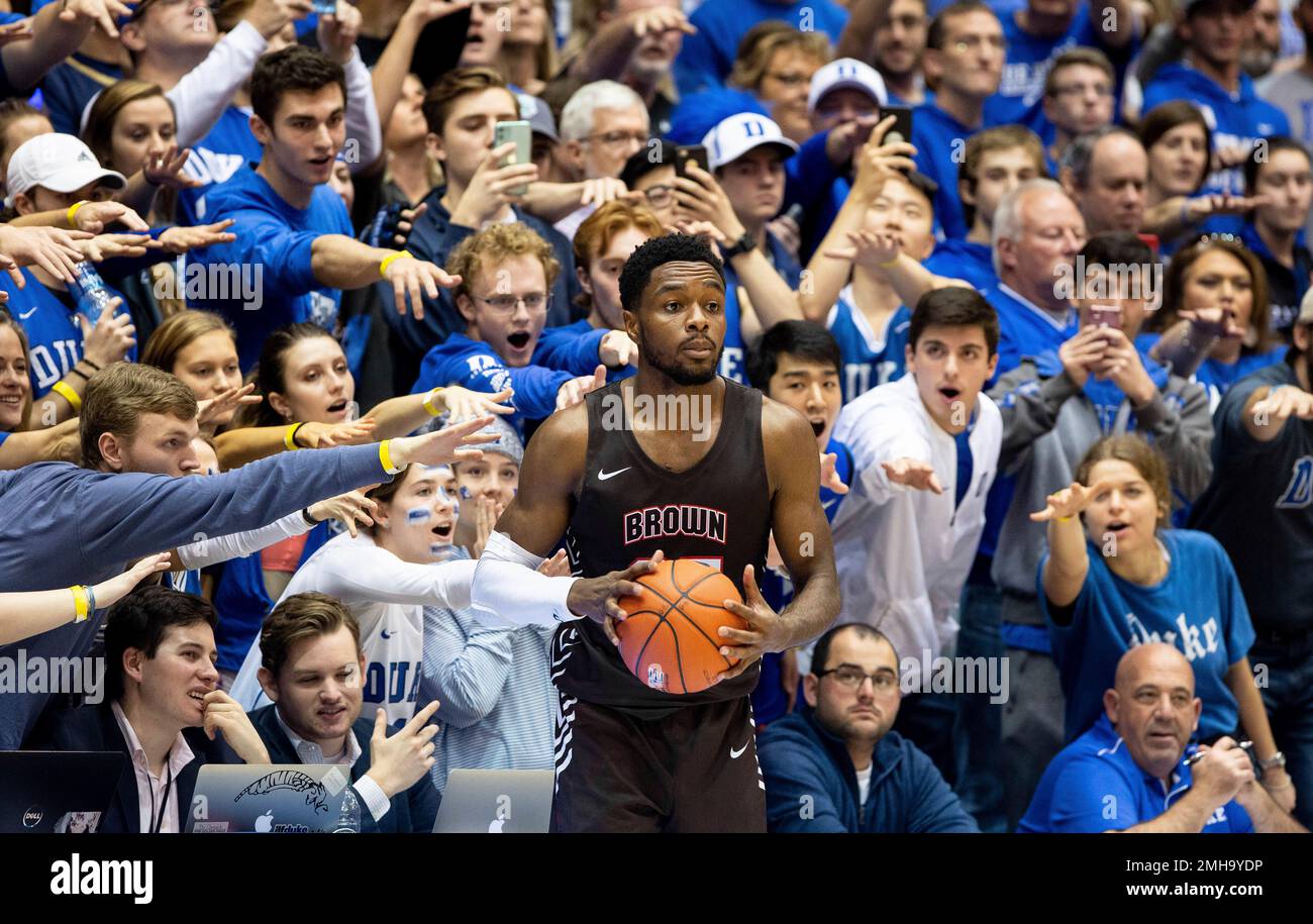Brown's Tamenang Choh in-bounds the ball during an NCAA college ...