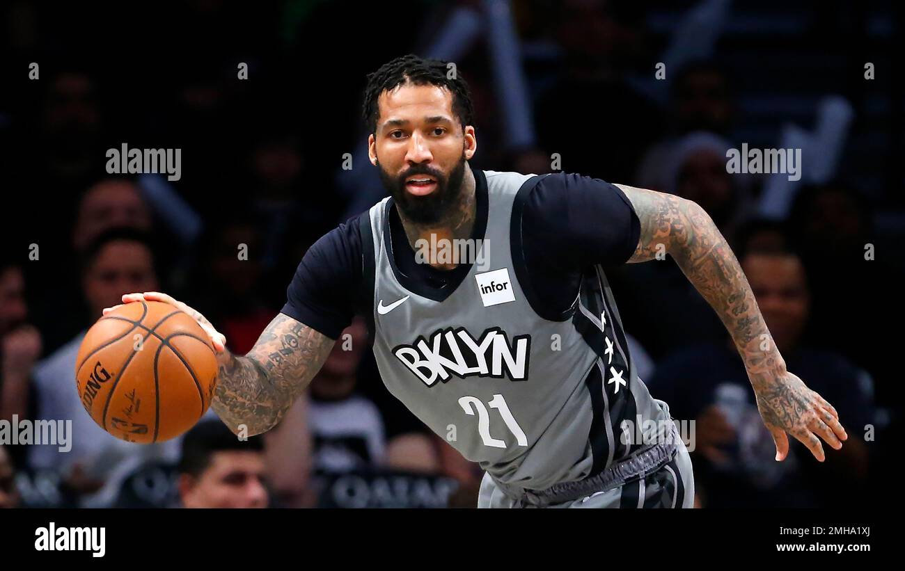Brooklyn Nets forward Wilson Chandler (21) dribbles the ball against ...