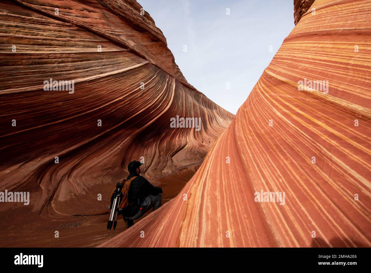 The Wave is a stunning geological formation in the Paria Canyon ...