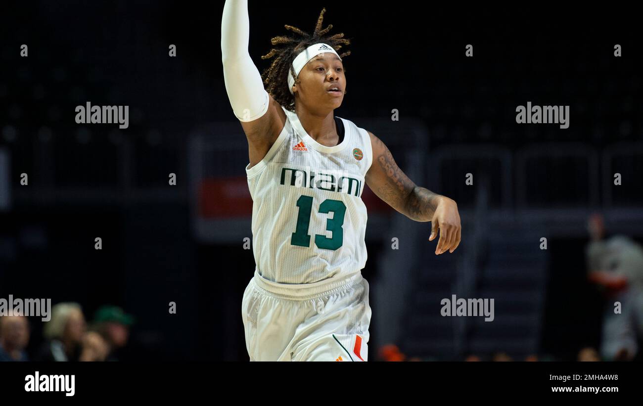 Miami's guard Taylor Mason during an NCAA women's basketball game ...