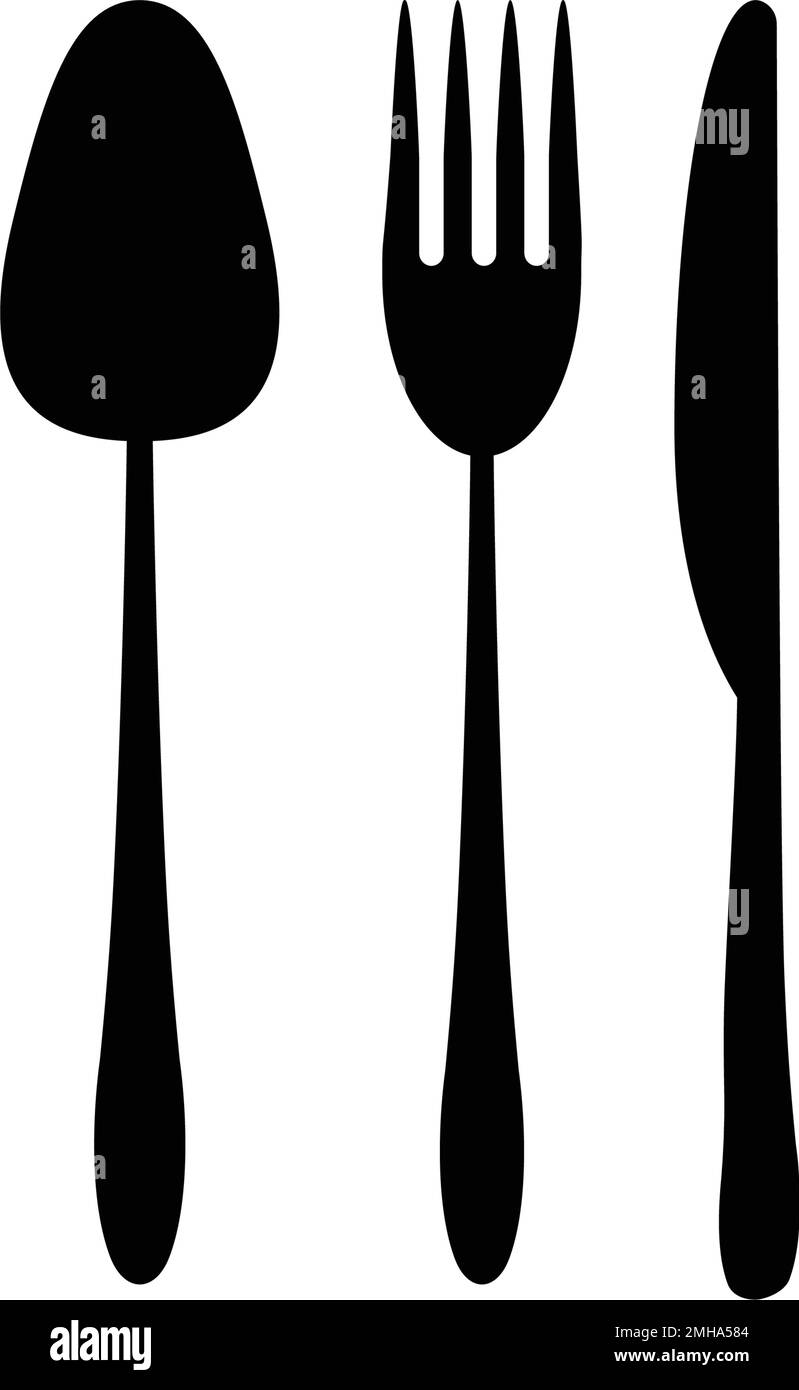 spoon fork knife logo illustration design Stock Vector Image & Art - Alamy