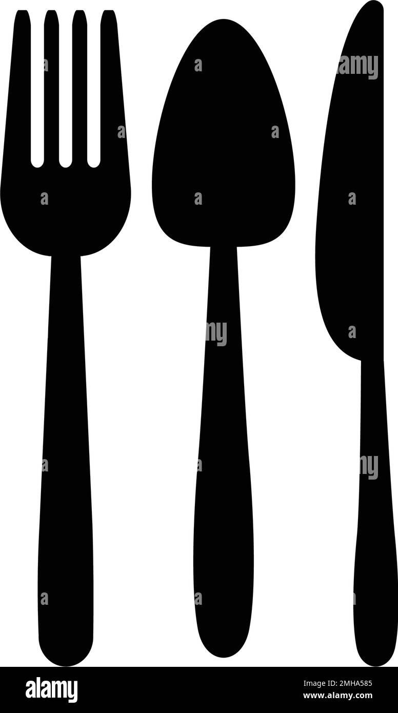 spoon fork knife logo illustration design Stock Vector Image & Art - Alamy