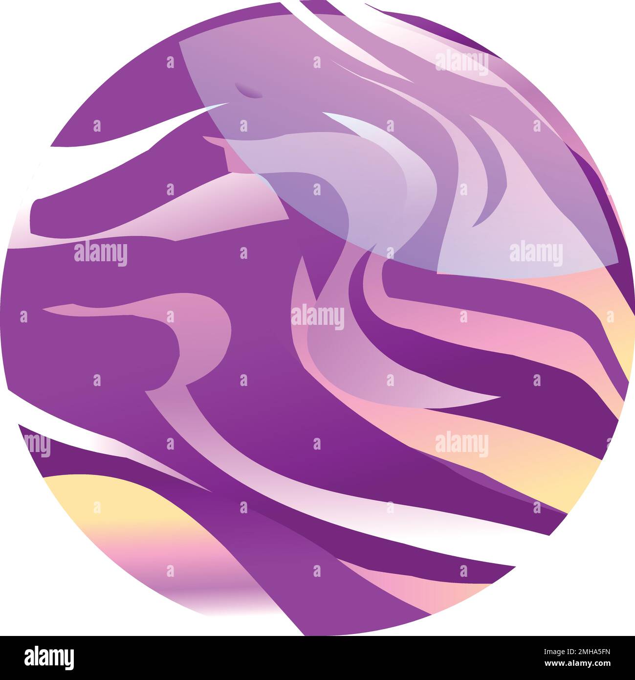 Purple epoxy resin icon cartoon vector. Circle ball. Bead crystal Stock ...