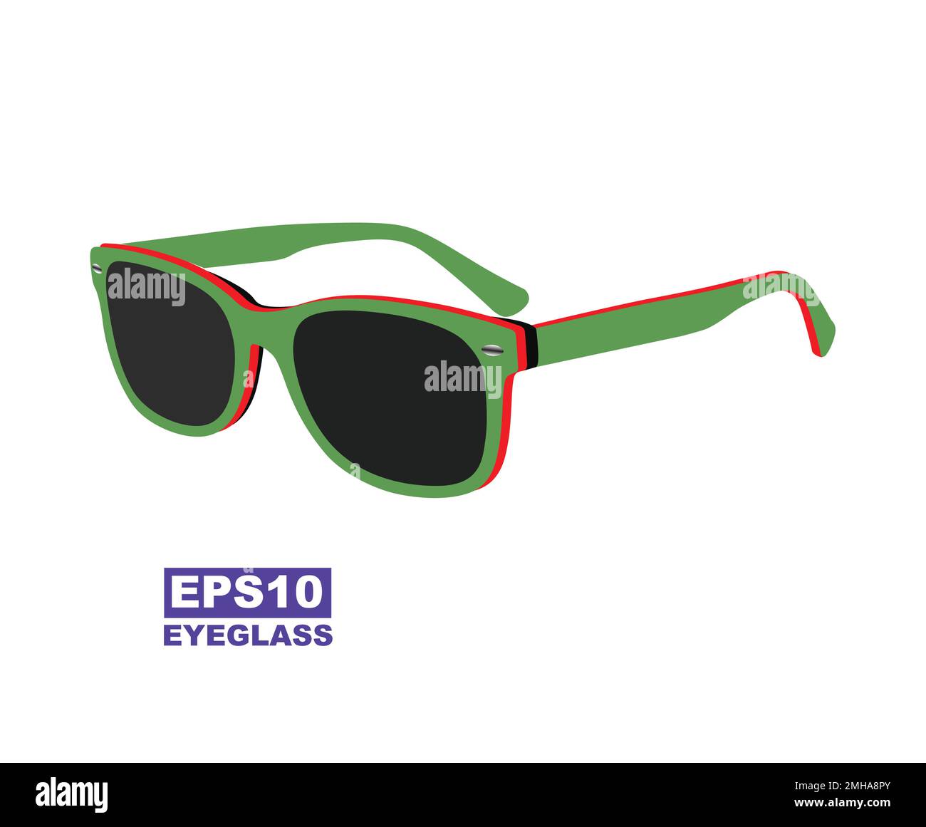 Modern eyeglass isolated on a white background. Realistic icon ...