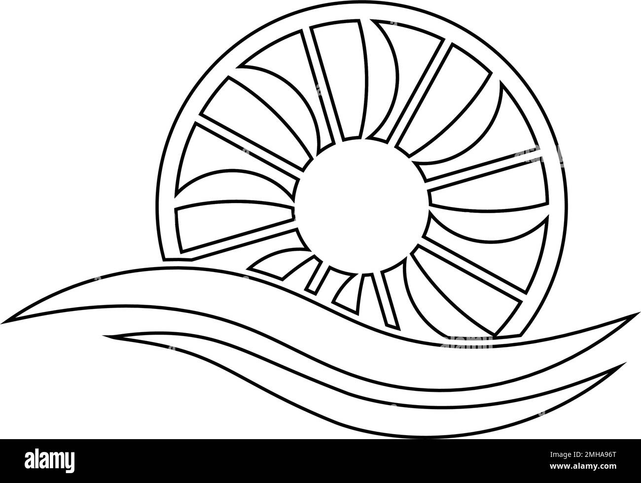 water wheel logo vektor template Stock Vector Image & Art - Alamy