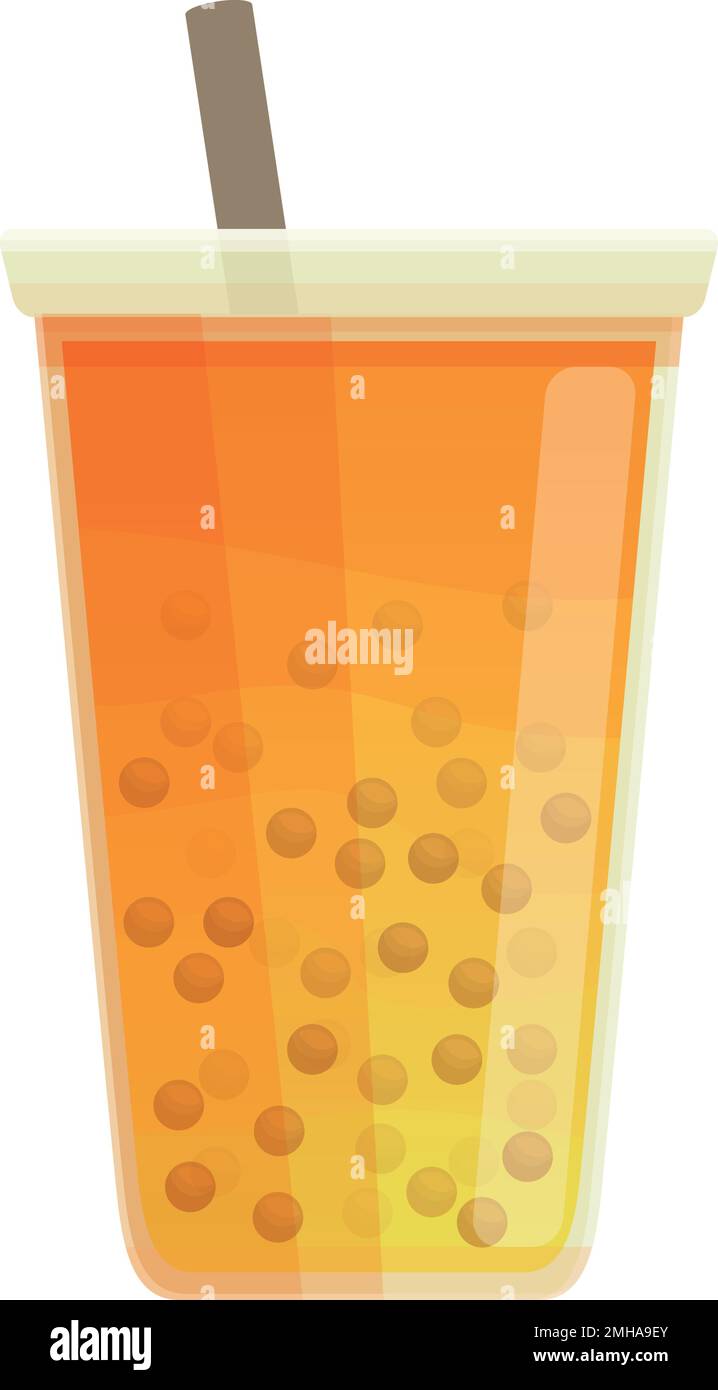 Beverage bubble tea icon cartoon vector. Milk drink. Juice dessert ...