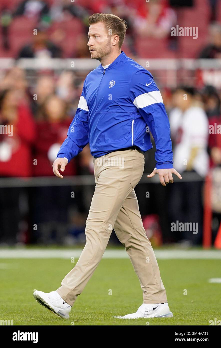 Los Angeles Rams head coach Sean McVay before an NFL football game ...