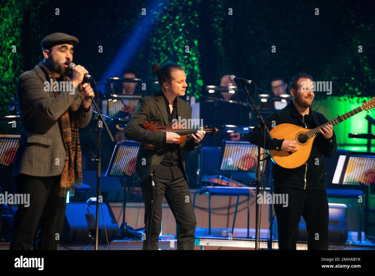 Glasgow Scotland. 19 January 2023. Basco, Scandinavian folk band ...