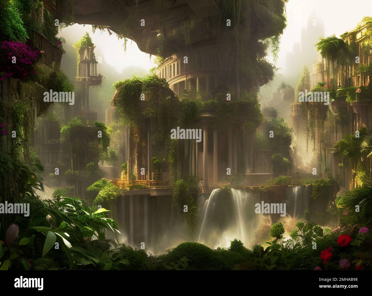 Hanging gardens of babylon hi-res stock photography and images - Alamy