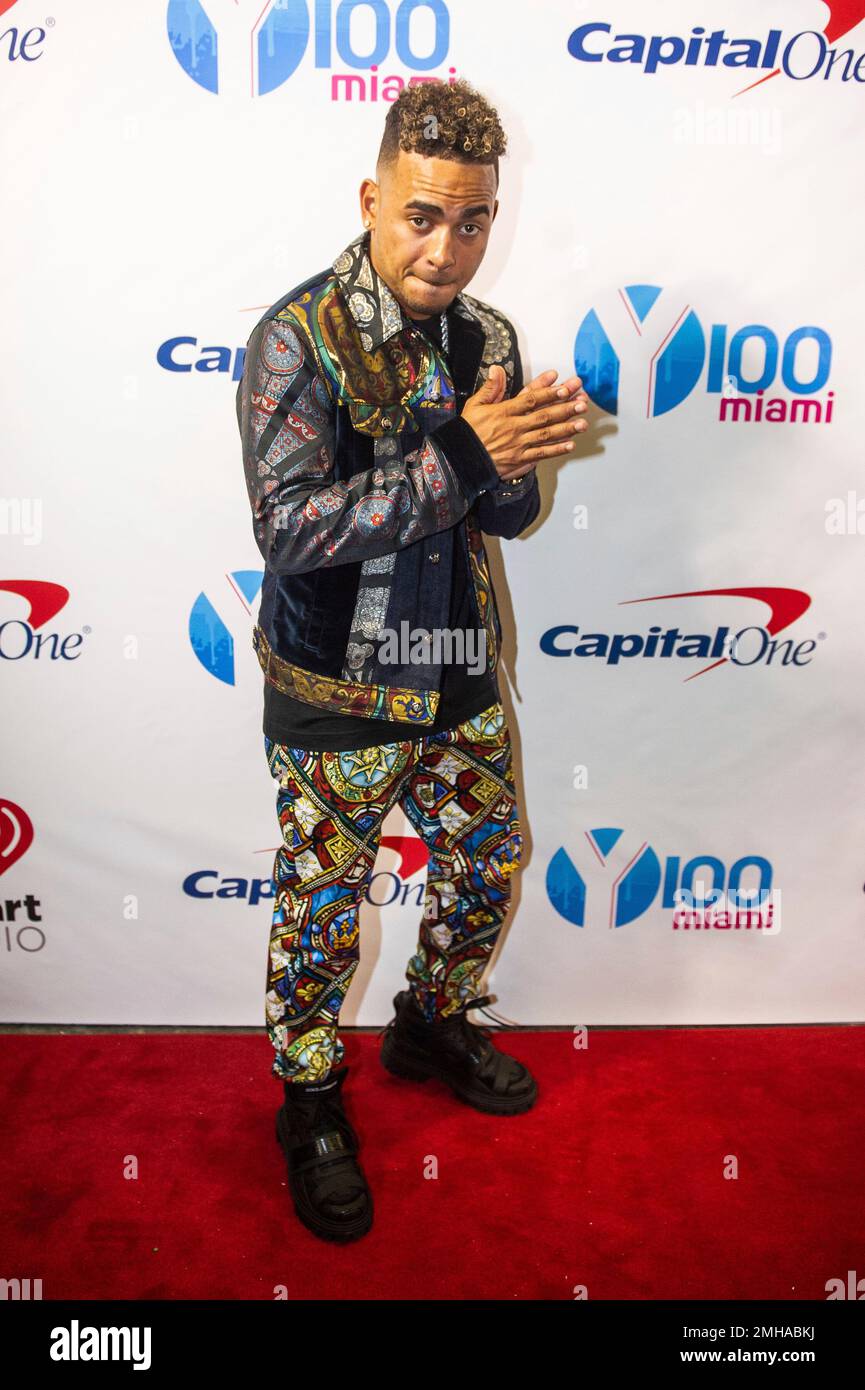 Ozuna seen at Y100's Jingle Ball at BB&T Center on Sunday, Dec. 22 ...