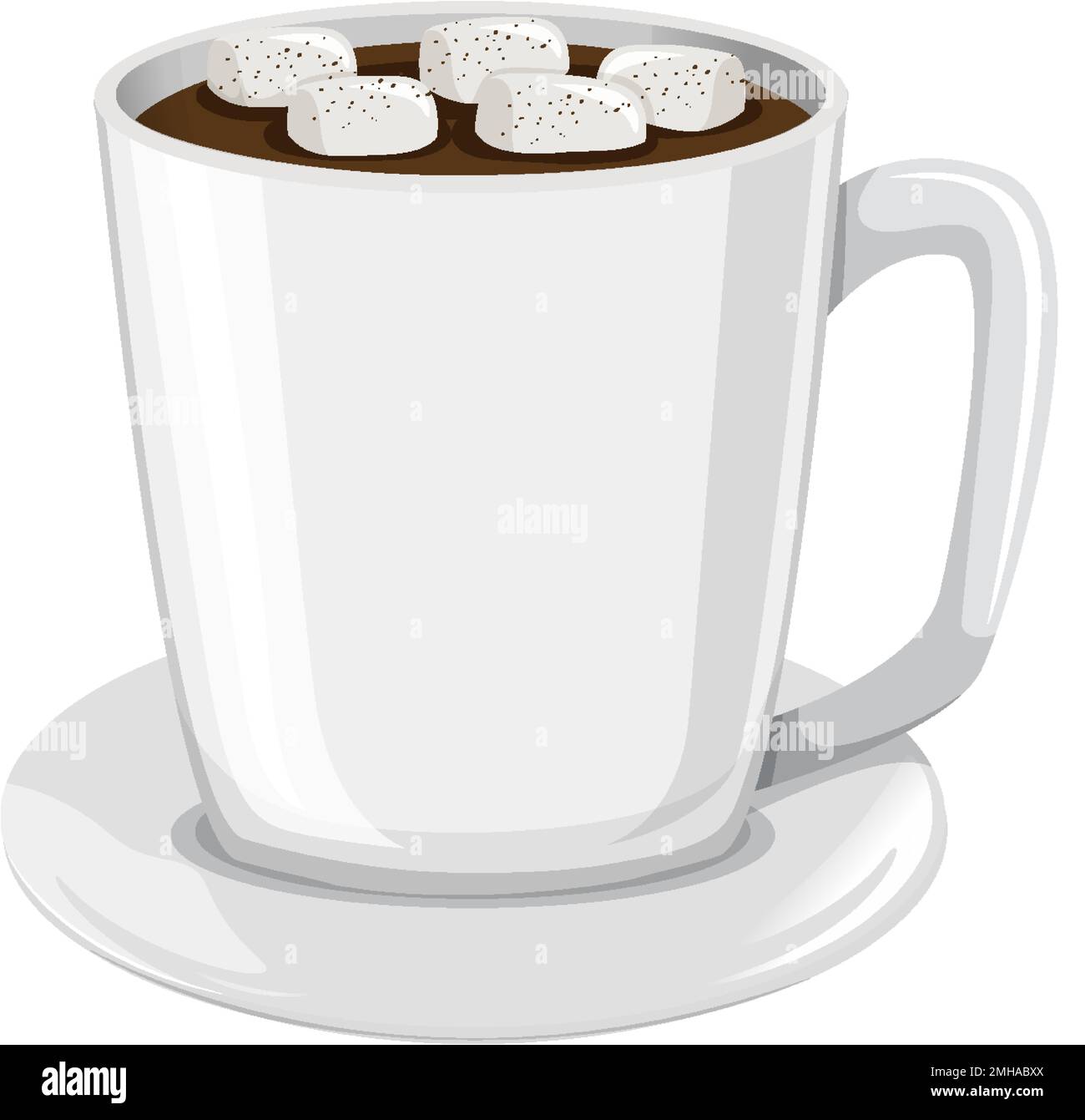 Hot chocolate with marshmallow illustration Stock Vector Image & Art ...