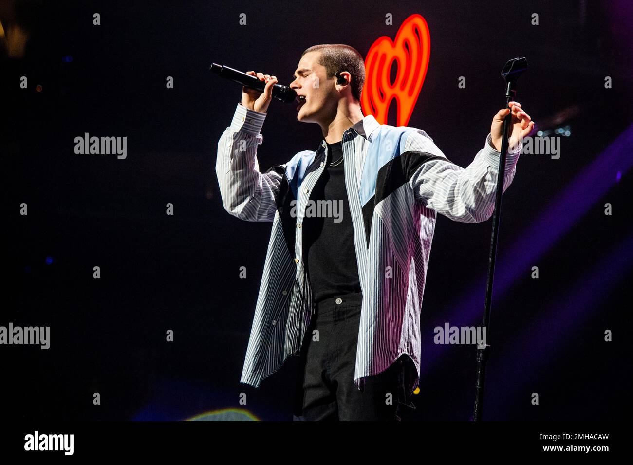 AJ Mitchell performs at Y100's Jingle Ball at BB&T Center on Sunday ...
