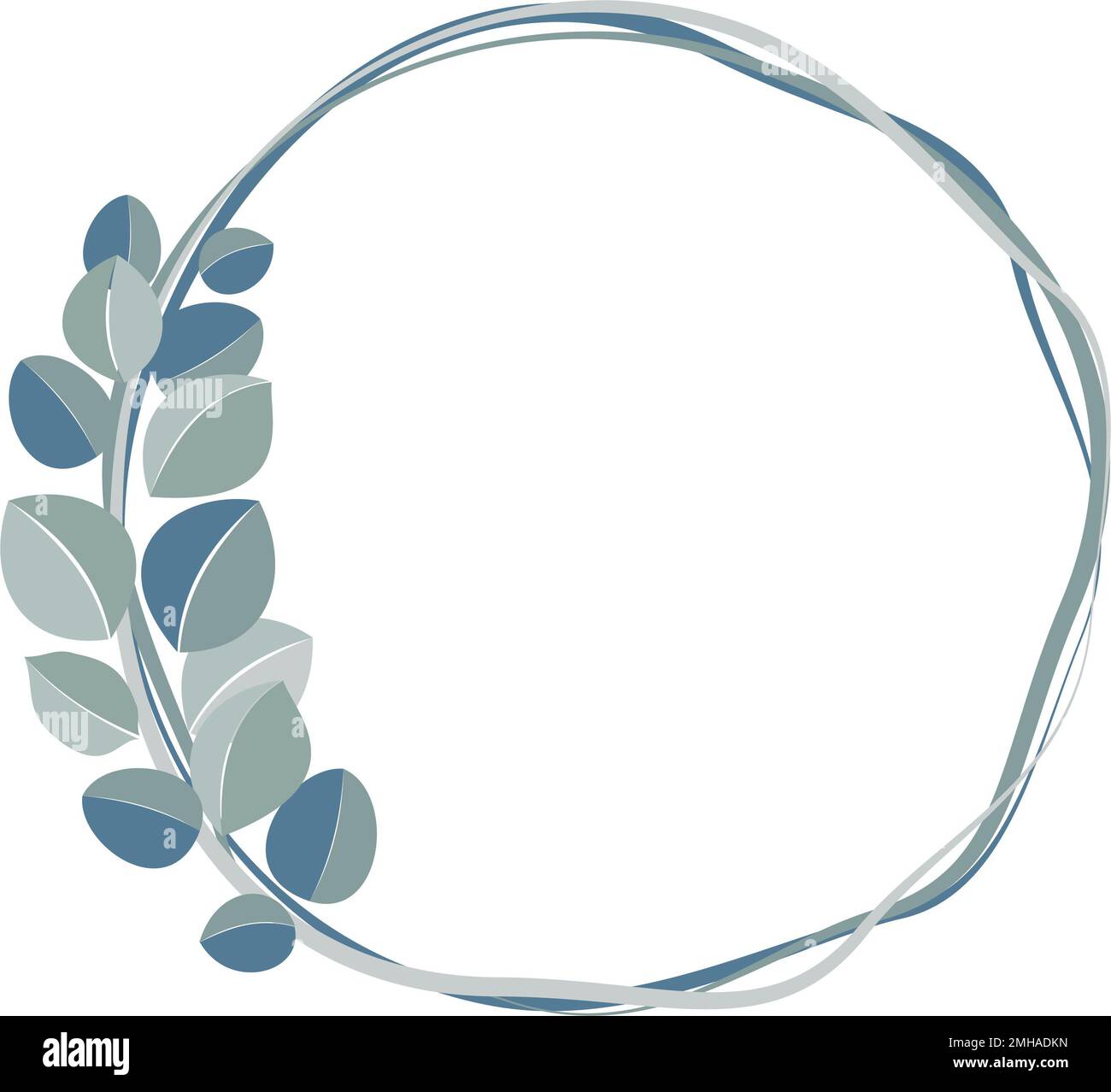 A circular frame of tree branches used for decoration 3 Stock Photo - Alamy
