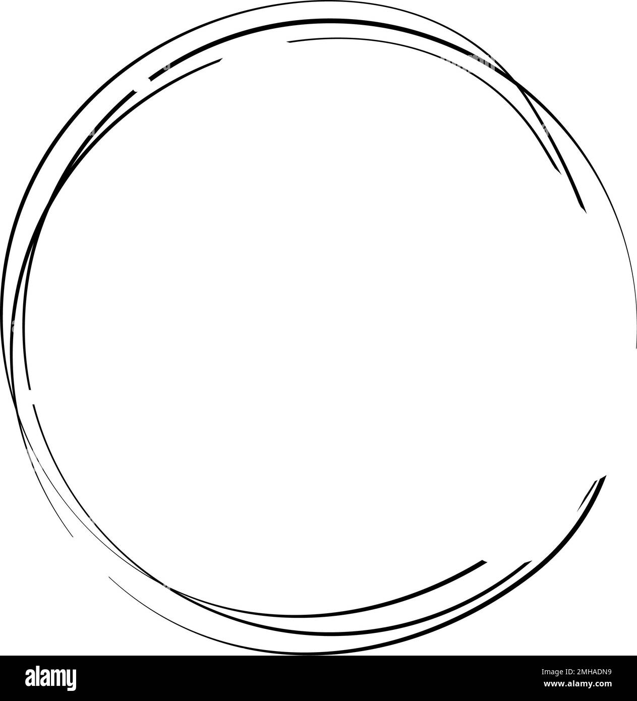 A group of circles intertwined together in black Stock Photo - Alamy