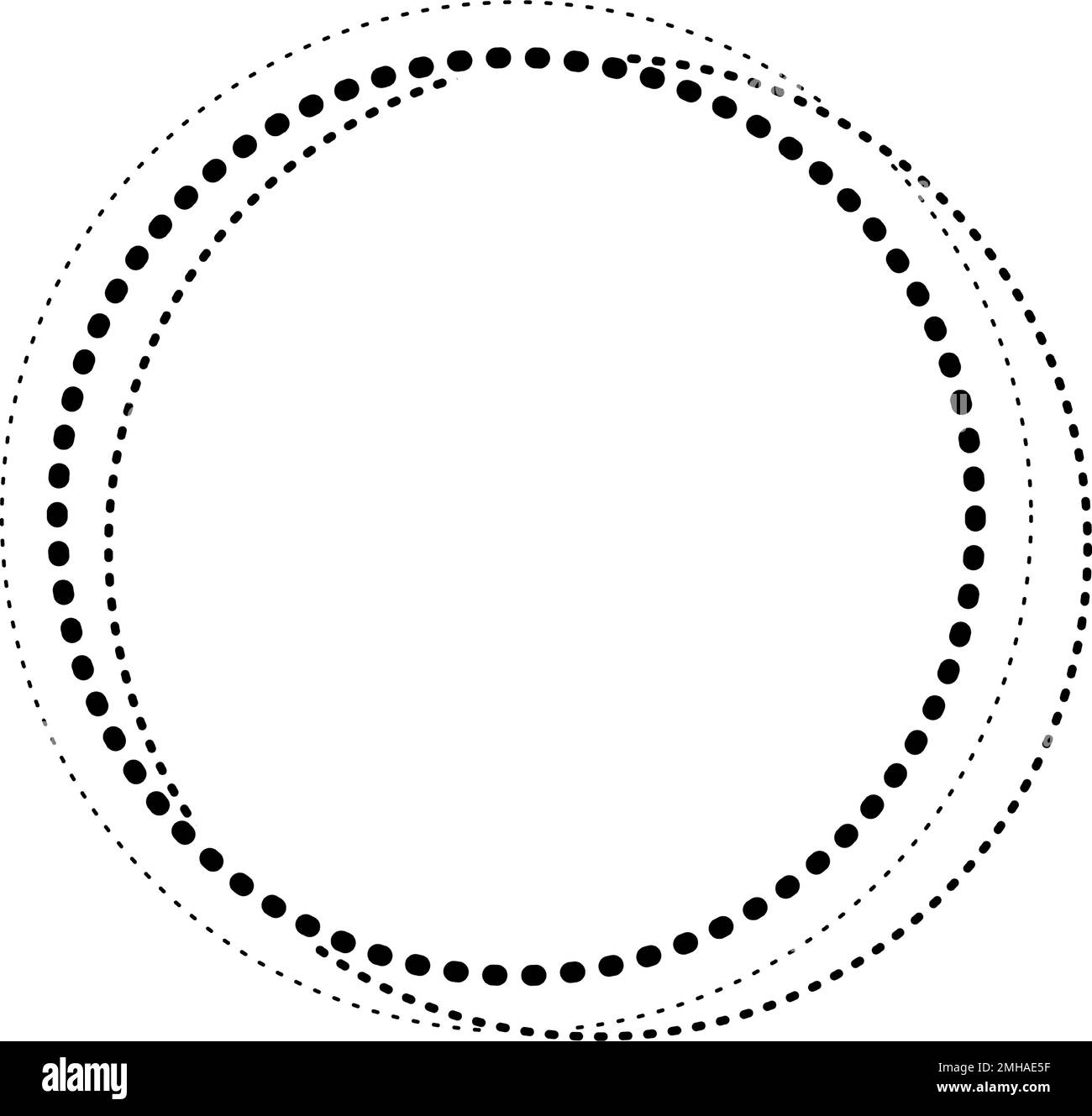 dotted circular frame suitable for graphic works, templates and clip ...