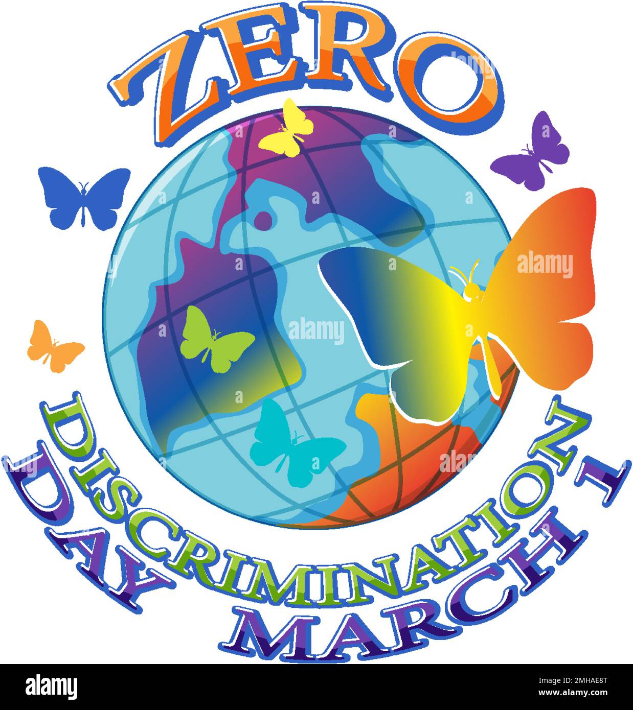 Zero discrimination day banner design illustration Stock Vector Image ...