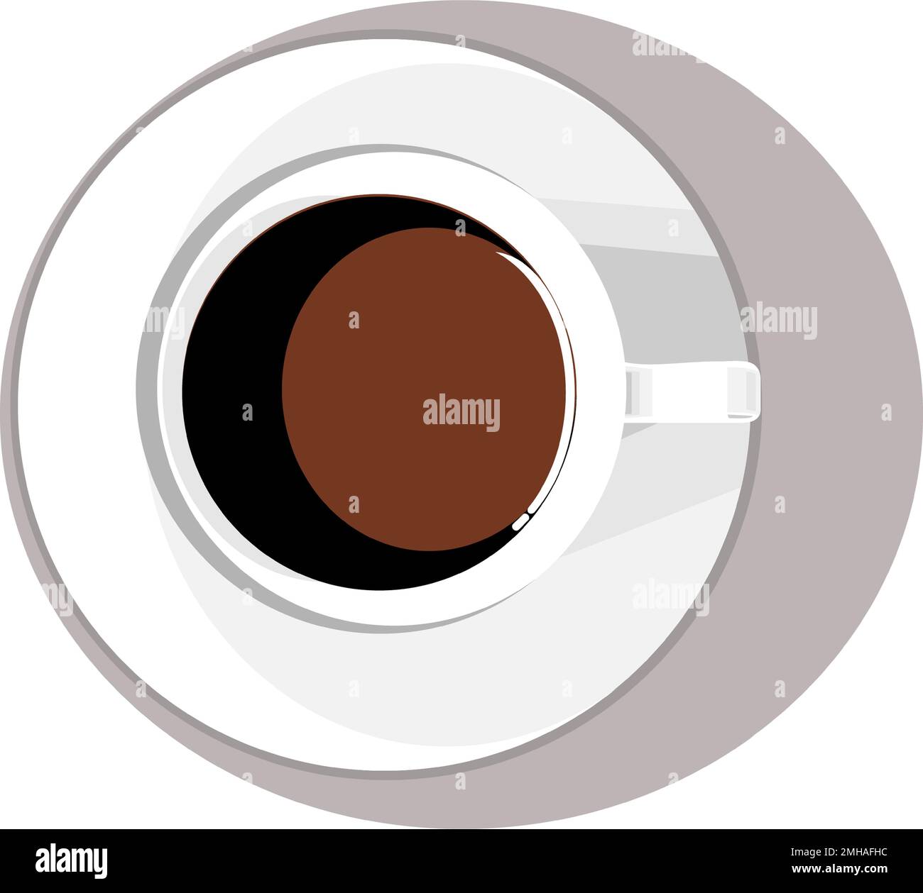 A cup of coffee from a vertical perspective Stock Photo - Alamy