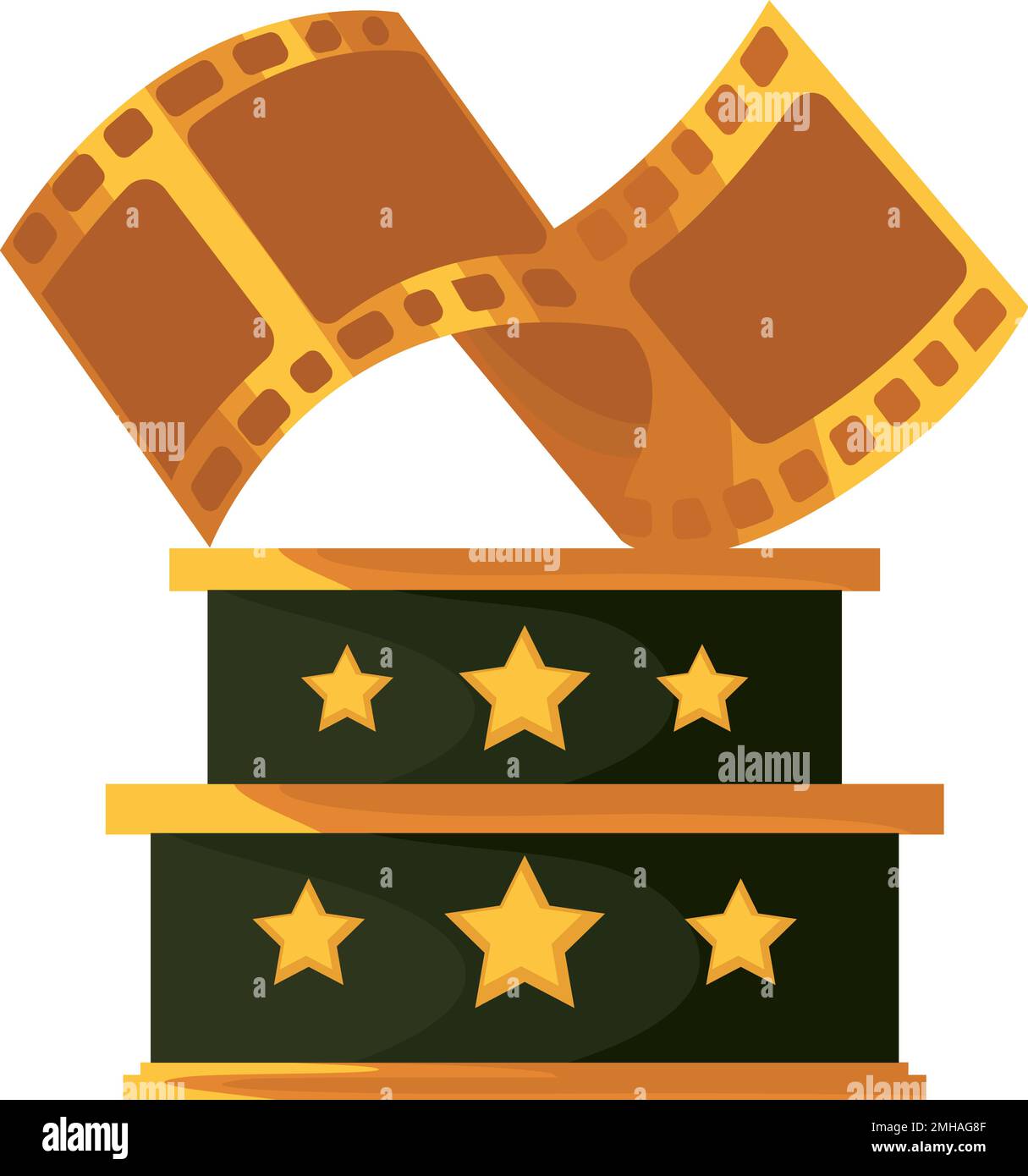 golden film trophy Stock Vector Image & Art - Alamy