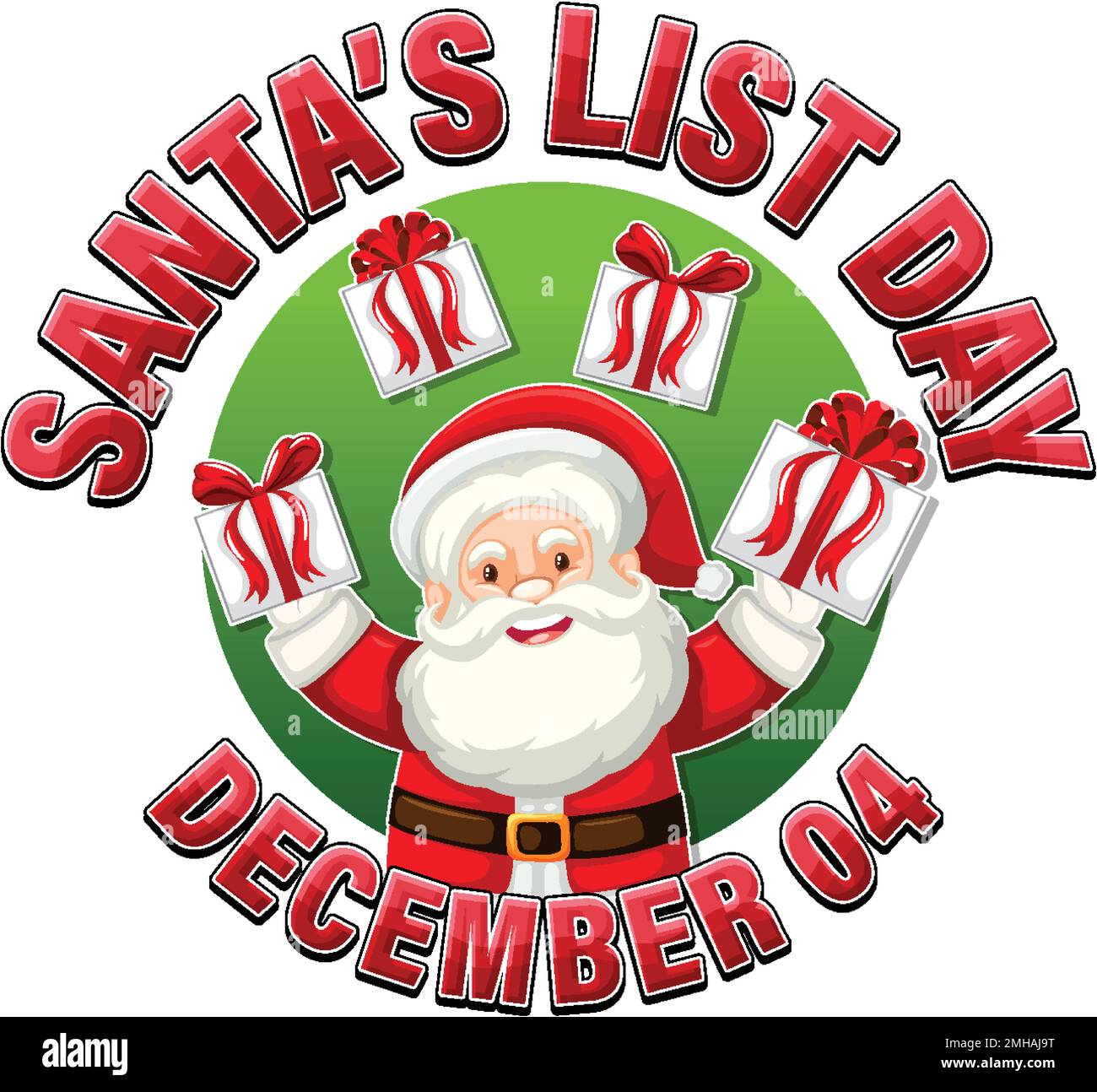 Happy Santa List Banner Design illustration Stock Vector Image & Art ...