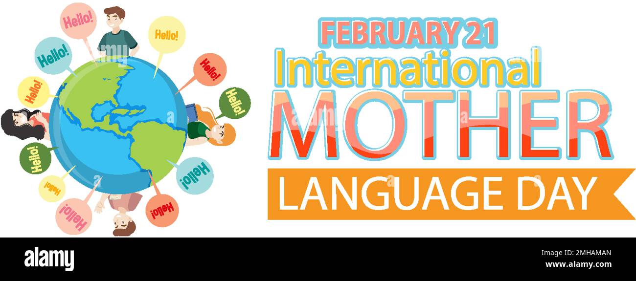 International mother language day banner illustration Stock Vector ...