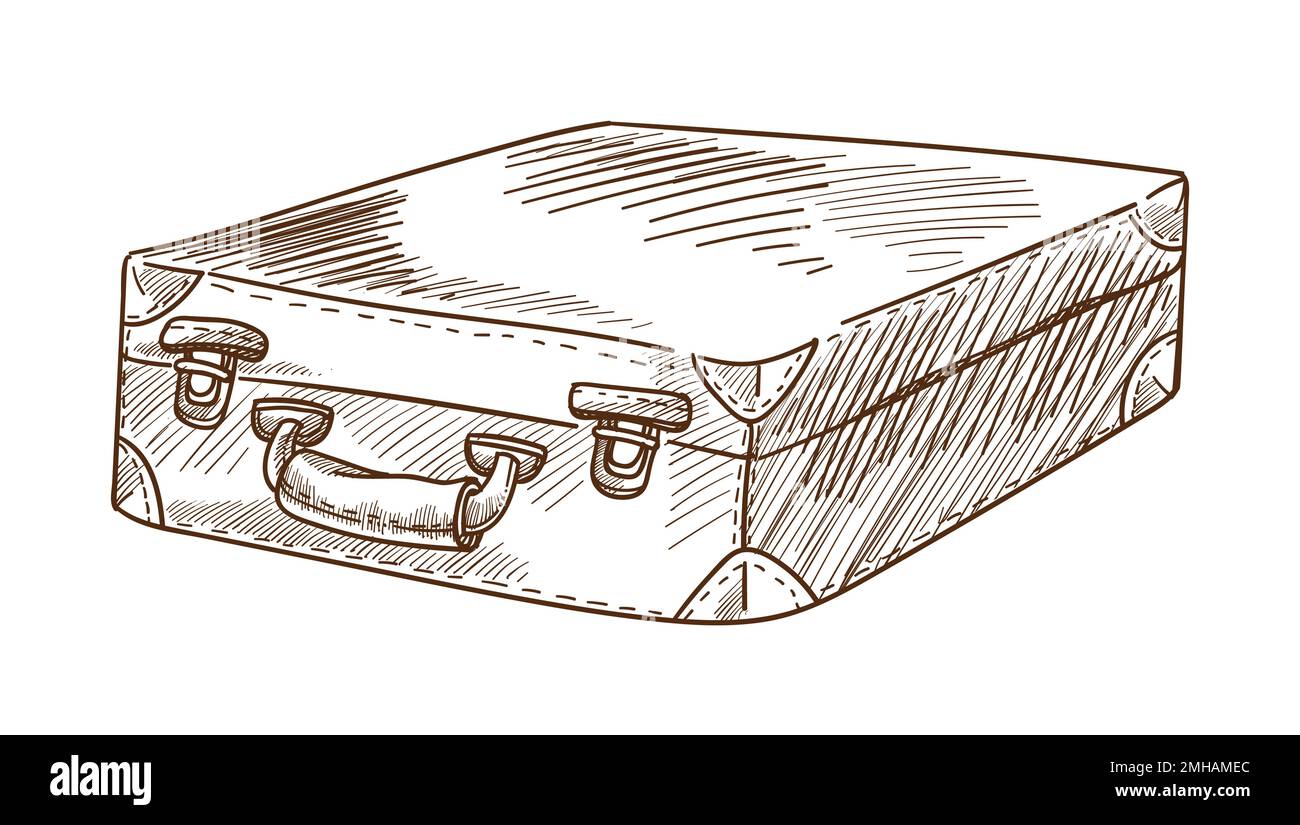 Open Suitcase Drawing
