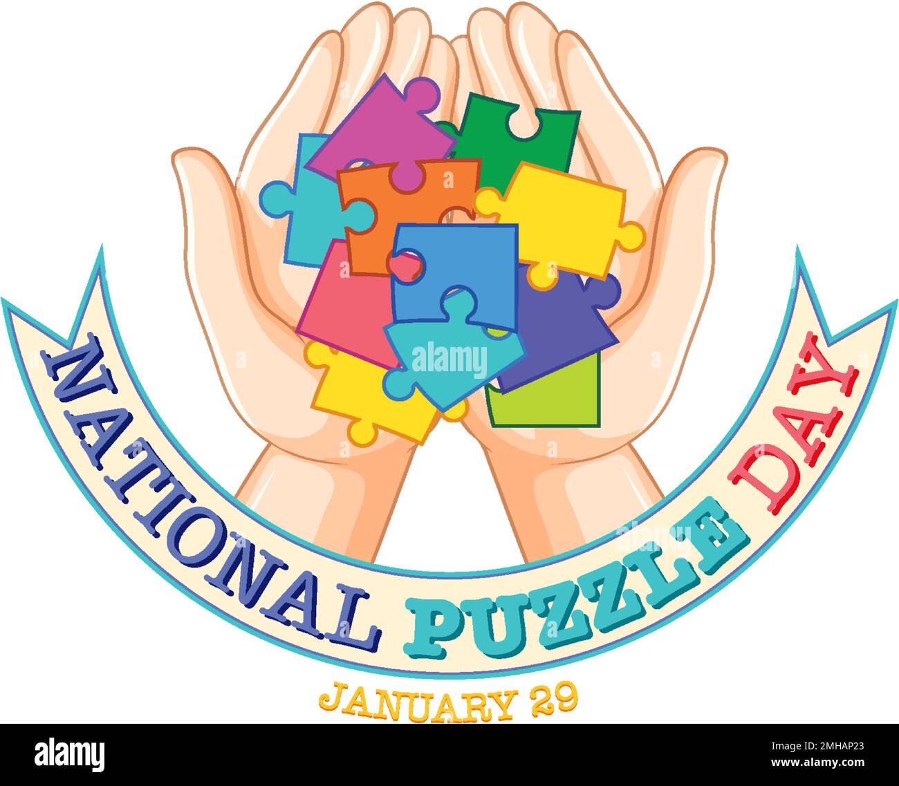 National Puzzle Day Banner illustration Stock Vector Image & Art - Alamy
