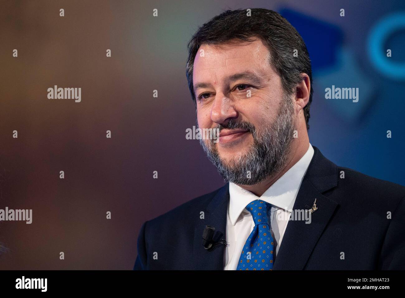 The Minister of Infrastructure and Transport, Matteo Salvini guest on ...