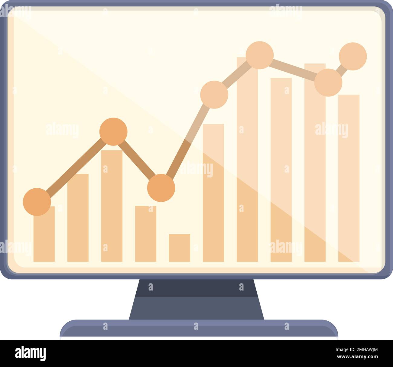 Trade online graph icon cartoon vector. School education. People worker ...