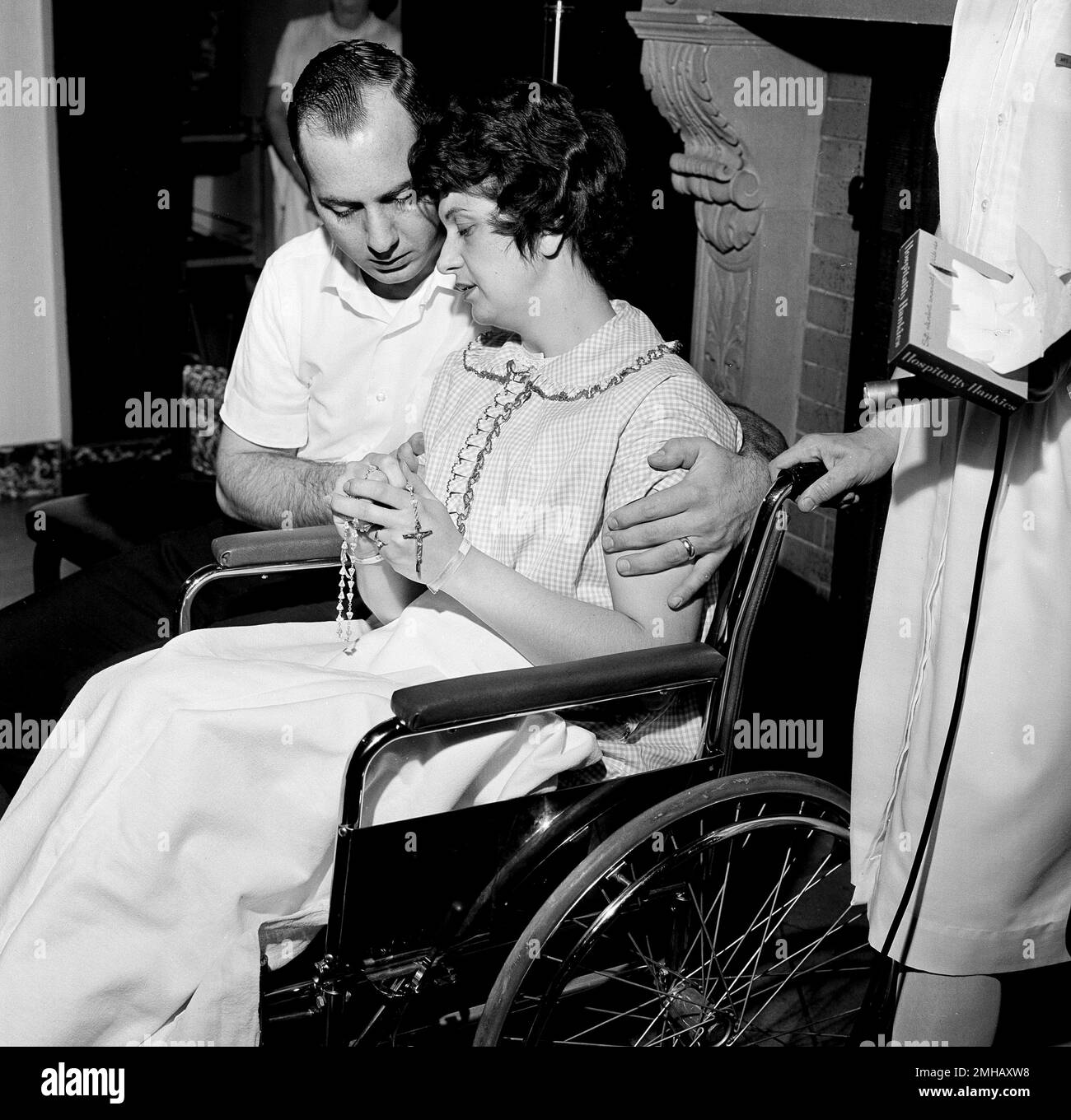 FILE - In this April 30, 1964 file photo, Dora Fronczak holds a rosary ...