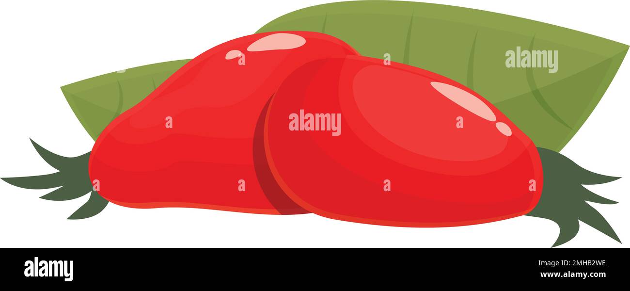 Leaf rosehip icon cartoon vector. Berry food. Nutrition wild Stock ...