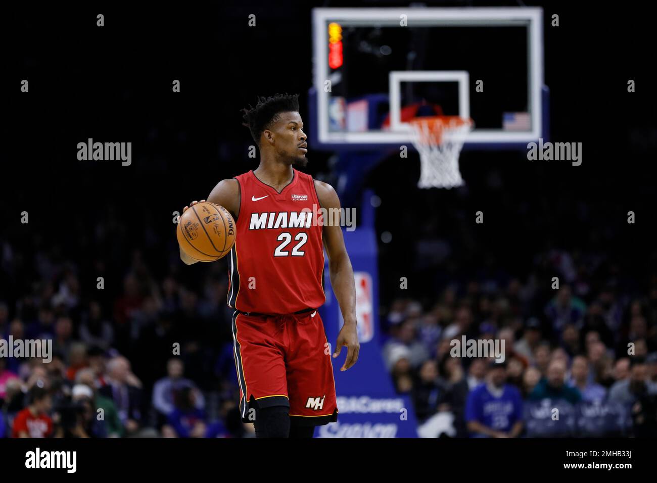 Miami Heat's Jimmy Butler plays during an NBA basketball game against ...