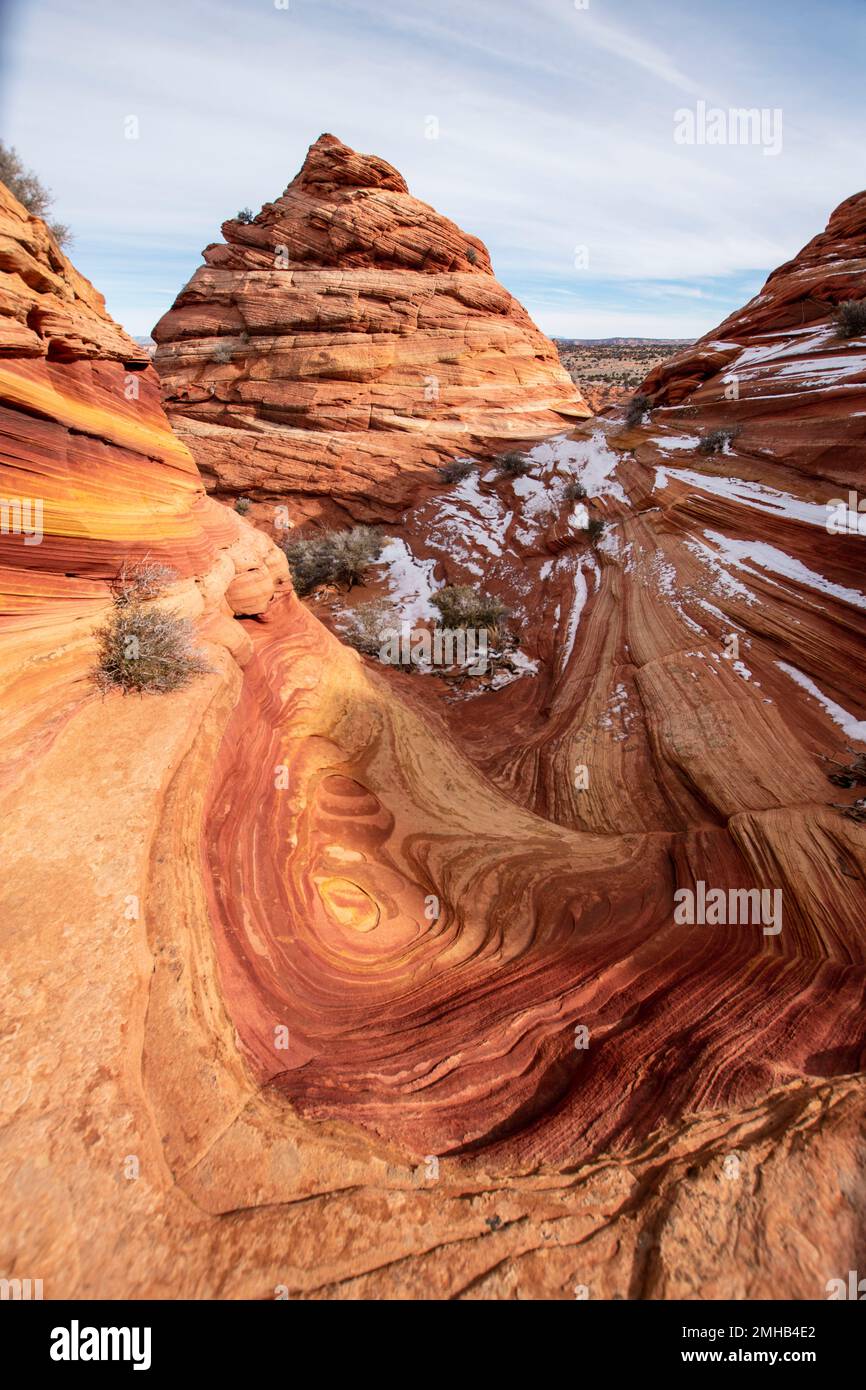 The Wave is a stunning geological formation in the Paria Canyon ...