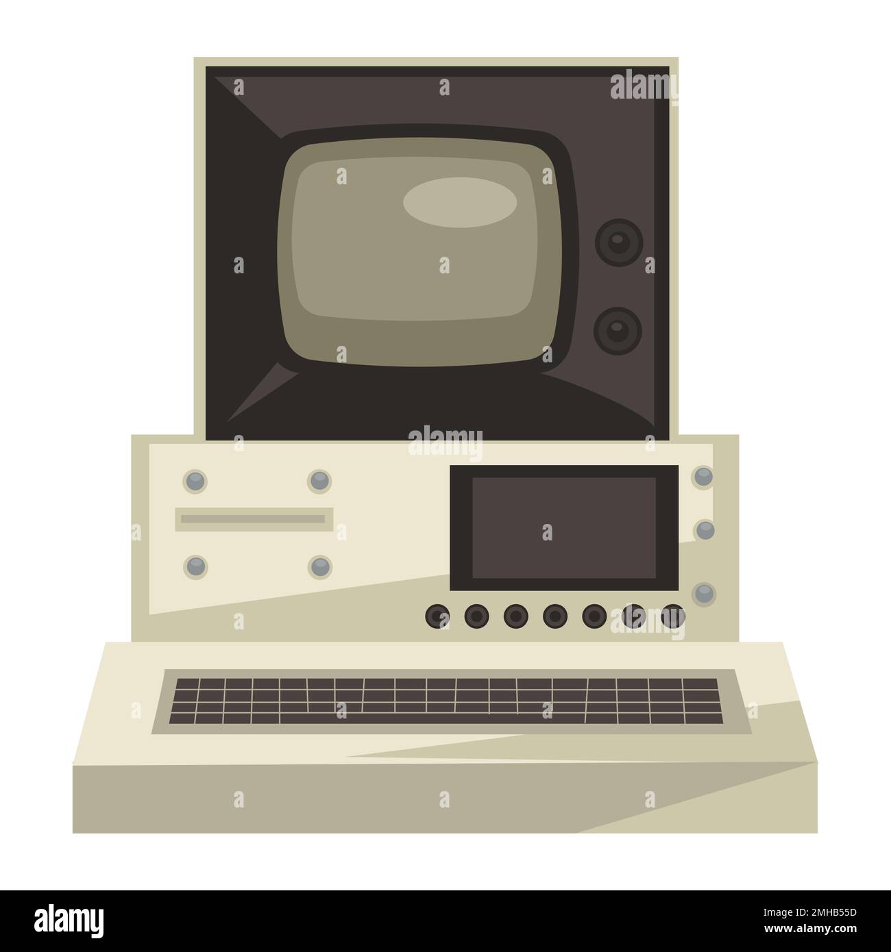 Old control room Stock Vector Images - Alamy